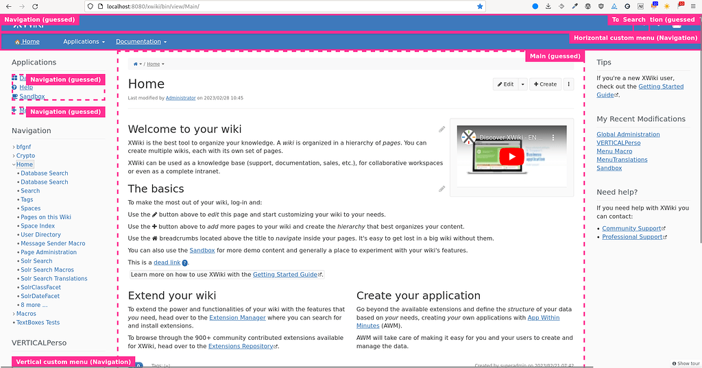Accessibility best-practice: landmarks - Development - XWiki Forum