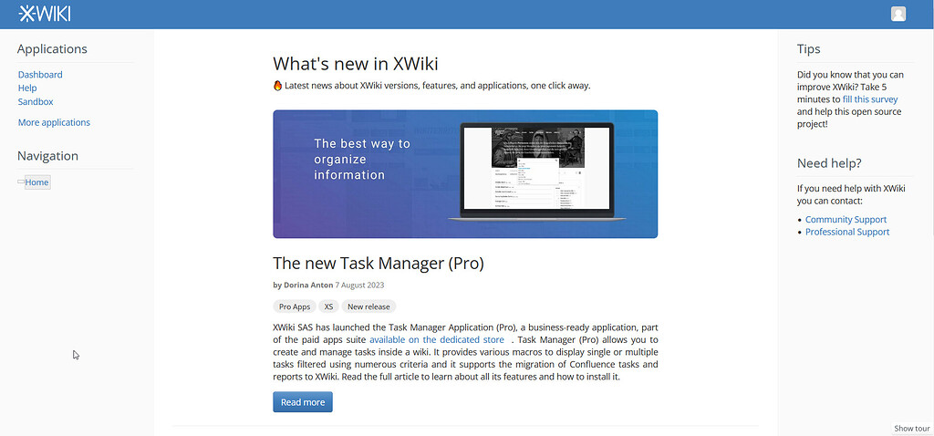 What's new UI Proposal & HTML, CSS code - Development - XWiki Forum